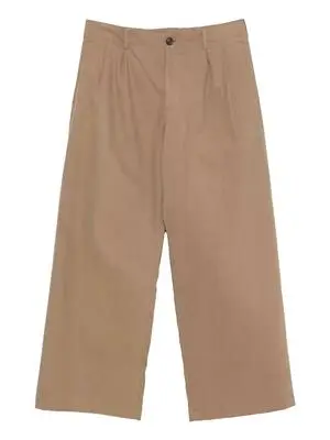 Our Legacy Pleated Cotton Trousers - Brown