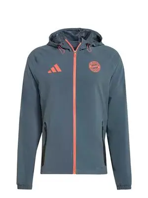 Adidas X Bayern Munich Logo Zip-up Hoodie - Grey