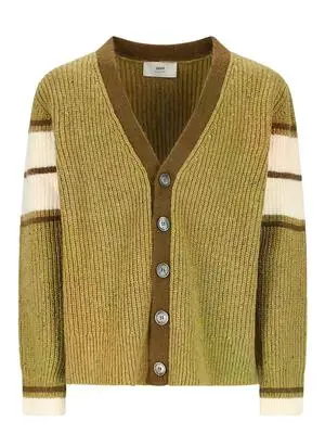 Ami College V-neck Cardigan - Green