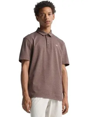Adidas Originals Stripe Pique Polo - Trace Brown / Dark Brown
