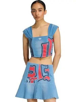 Adidas Gfx Corset Top - Light Blue