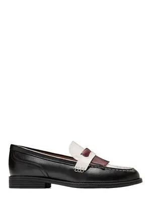 Cole Haan Stassi Kiltie Loafers - Ivory-black-garnet