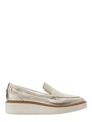 Cole Haan Riginalgrand Platform Venetian Loafers - Soft Gold-ivory