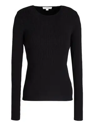Vince Ribbed Cotton-blend Pullover Sweater - Black
