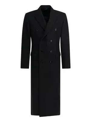 TOM FORD Double-breasted Notched Coat - Black