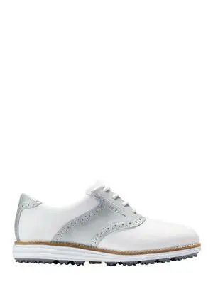 Cole Haan ØriginalGrand Saddle Golf Shoes Optic White-metallic Silver