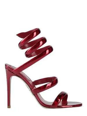 Rene Caovilla Calfskin Sandals - Red