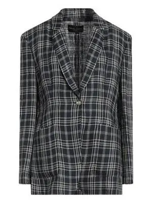 Fabiana Filippi Woven Tartan Blazer - Blue