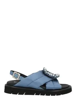 ROGER VIVIER Textile Fiber Sandals - Blue