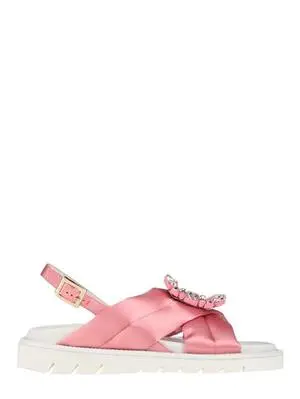 ROGER VIVIER Textile Fiber Sandals - Pink
