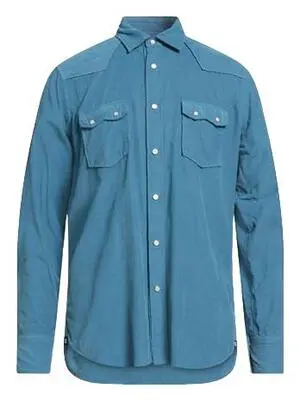 LARDINI Shirt Turquoise Size Cotton - Blue