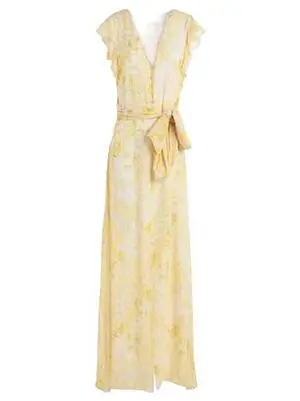 Patrizia Pepe Floral-print Maxi Dress - Yellow