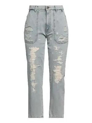 Pinko Tapered Jeans With Distressed Detail - Blue