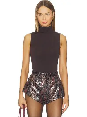 Wolford Viscose String Bodysuit - Dark Wood