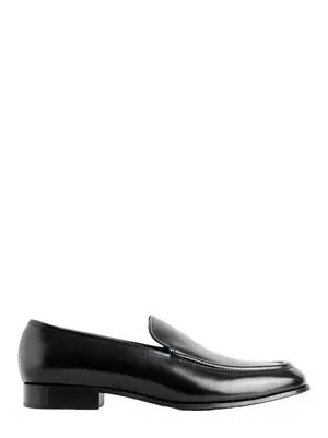 Cos Polished Leather Loafers - Black