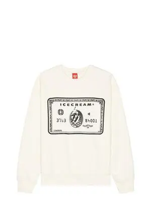 ICECREAM Card Sweatshirt - Antique White