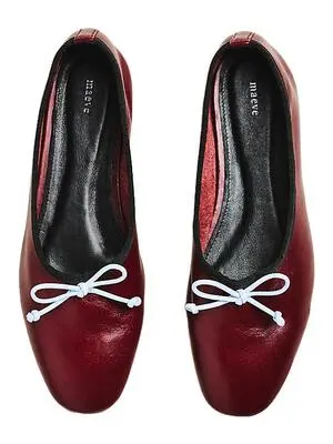 Maeve Bowed Ballet Flats - Wine