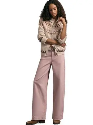 Maeve Low-Slung Tapered Slouch Jeans Pink