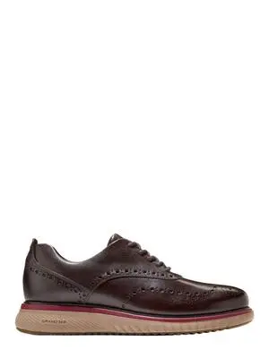 Cole Haan ZERØGRAND Eon Wingtip Oxfords Dark Chocolate-claret