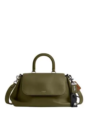 COACH® Slouchy Rogue Top Handle Bag Silver/olive Multi