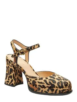 Coach Tea Rose Leopard Print Pumps - Natural Leopard