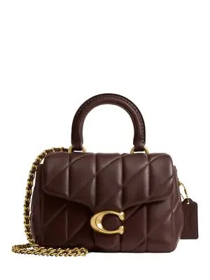 COACH Tabby Top Handle Bag With Quilting - Brass/maple