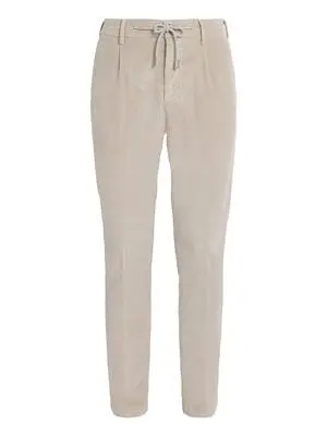 Eleventy Eleventy Tapered Drawstring Trousers Beige