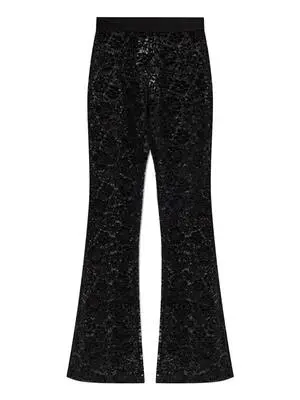 Versace Lace Flared Trousers - Black