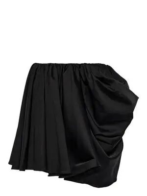 GANNI Draped Mini Skirt - Black