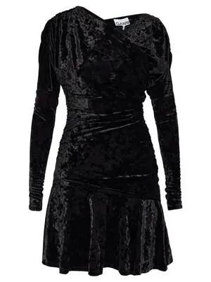 GANNI Velvet Dress - Black