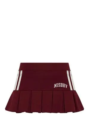MISBHV A-line Pleated Skirt - Burgundy