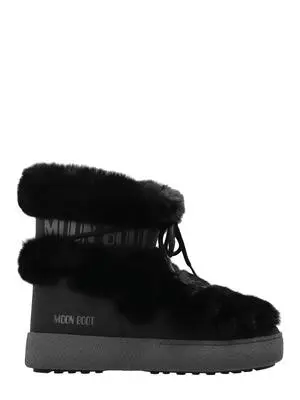 Moon Boot Faux Fur Snow Boots - Black