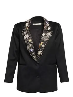 ALICE + OLIVIA Elna Embellished Longline Blazer