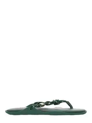 Flowze Knotted Flat Sandals - Green