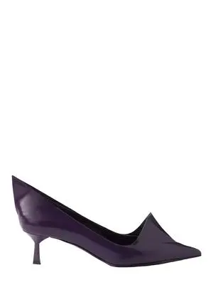 Prada 55mm Pointed-toe Leather Pumps - Purple