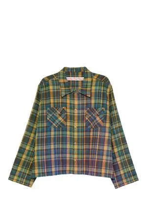STOCKHOLM SURFBOARD CLUB Checked Patch-pocket Shirt - Green