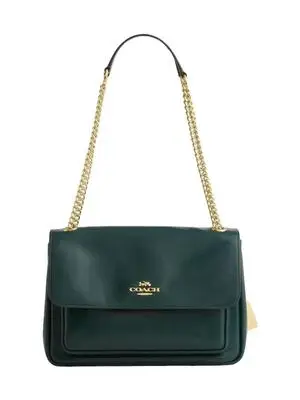 COACH® Elodie Crossbody Bag Crinkle Leather/gold/dark Teal
