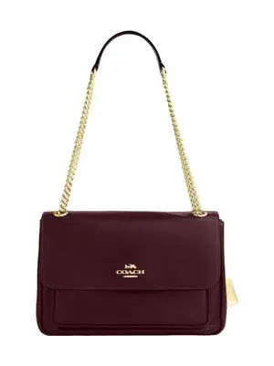 COACH® Elodie Crossbody Bag - Crinkle Leather/gold/dark Wine