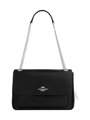 COACH® Elodie Crossbody Bag - Crinkle Leather/silver/black