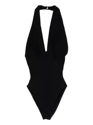 Paris Georgia Draped Halterneck Bodysuit - Black