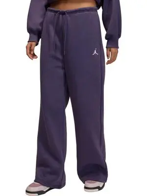 JORDAN Brooklyn Fleece Open-hem Pants - Purple