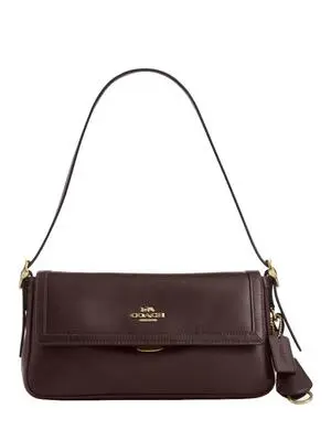 COACH® Etta Small Flap Shoulder Bag Smooth Leather/im/espresso