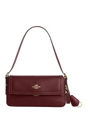 COACH® Etta Small Flap Shoulder Bag Smooth Leather/im/maroon
