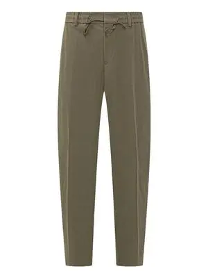 BOSS Cotton Drawstring Trousers - Brown