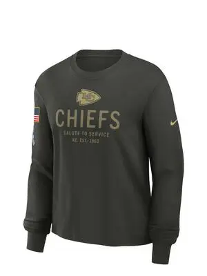 Nike Kansas City Chiefs Salute To Service Sideline Dri-fit Nfl Long-sleeve T-shirt - Brown