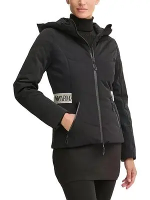 Emporio Armani Logo-tape Ski Jacket - Black