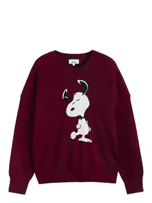 Chinti & Parker Dancing Snoopy Sweater - Red