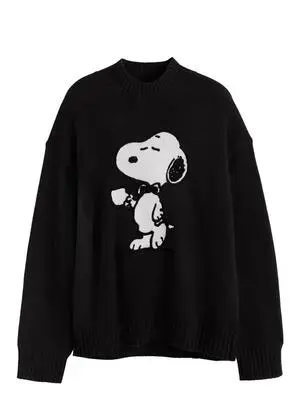 Chinti & Parker Snoopy Sweater - Black