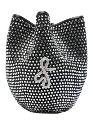 Ruslan Baginskiy Crystal-embellished Bucket Bag - Black