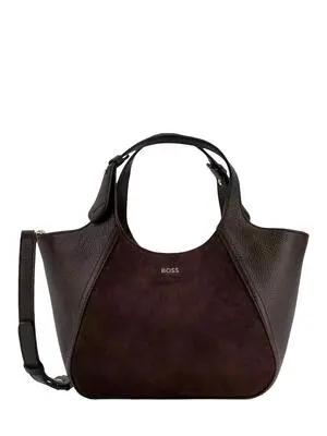 BOSS BOSS Logo-Plaque Panelled Tote Bag